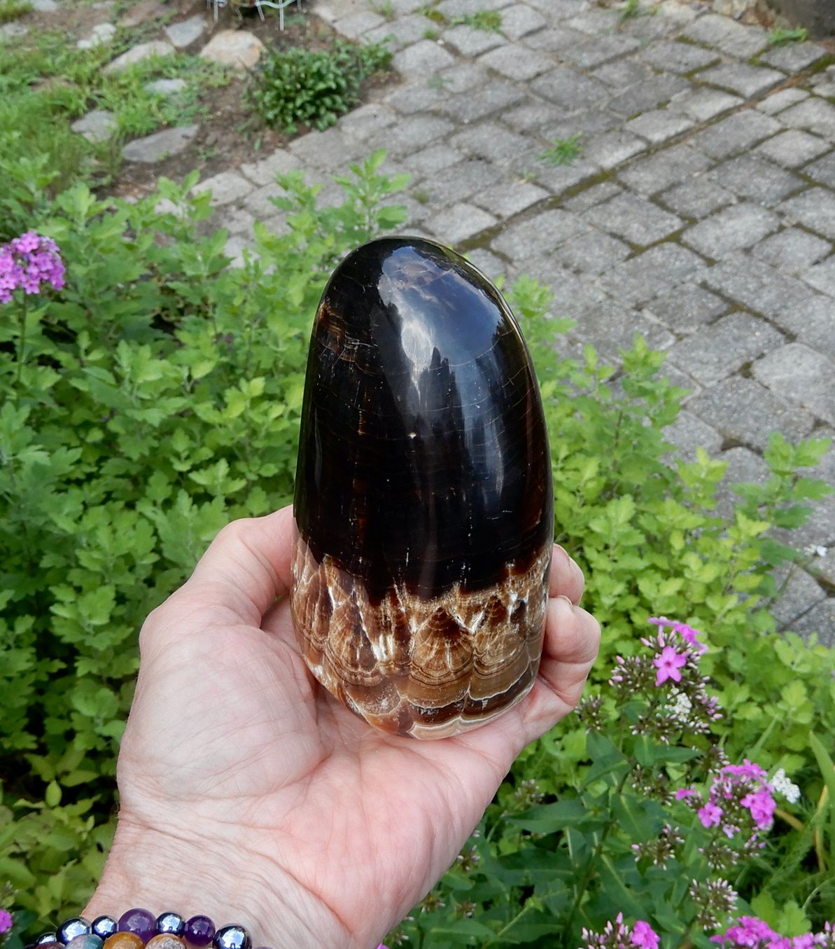 Chocolate Calcite (Brown Aragonite) Large Free Form - MOON SOUL MAGIC