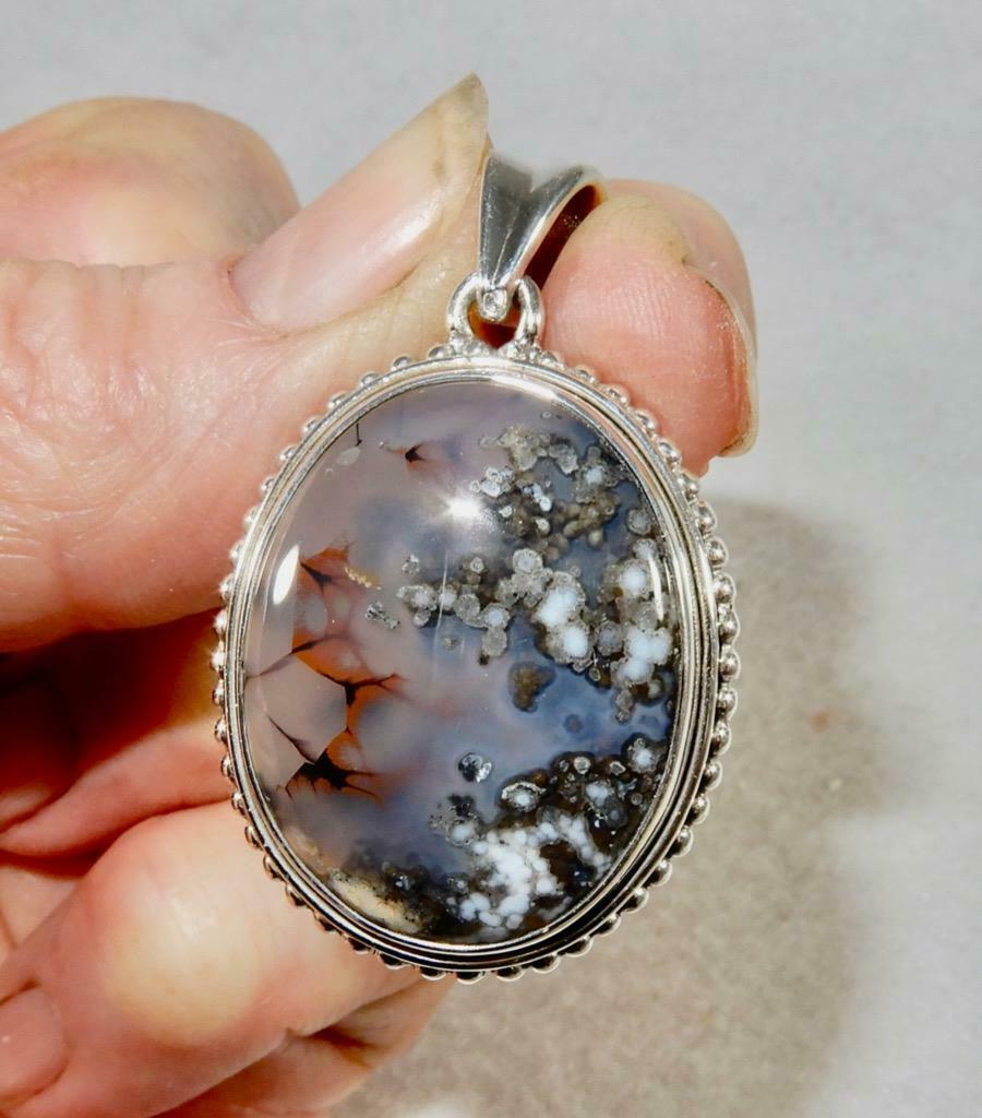 Turkish Stick Agate Oval Pendant - MOON SOUL MAGIC
