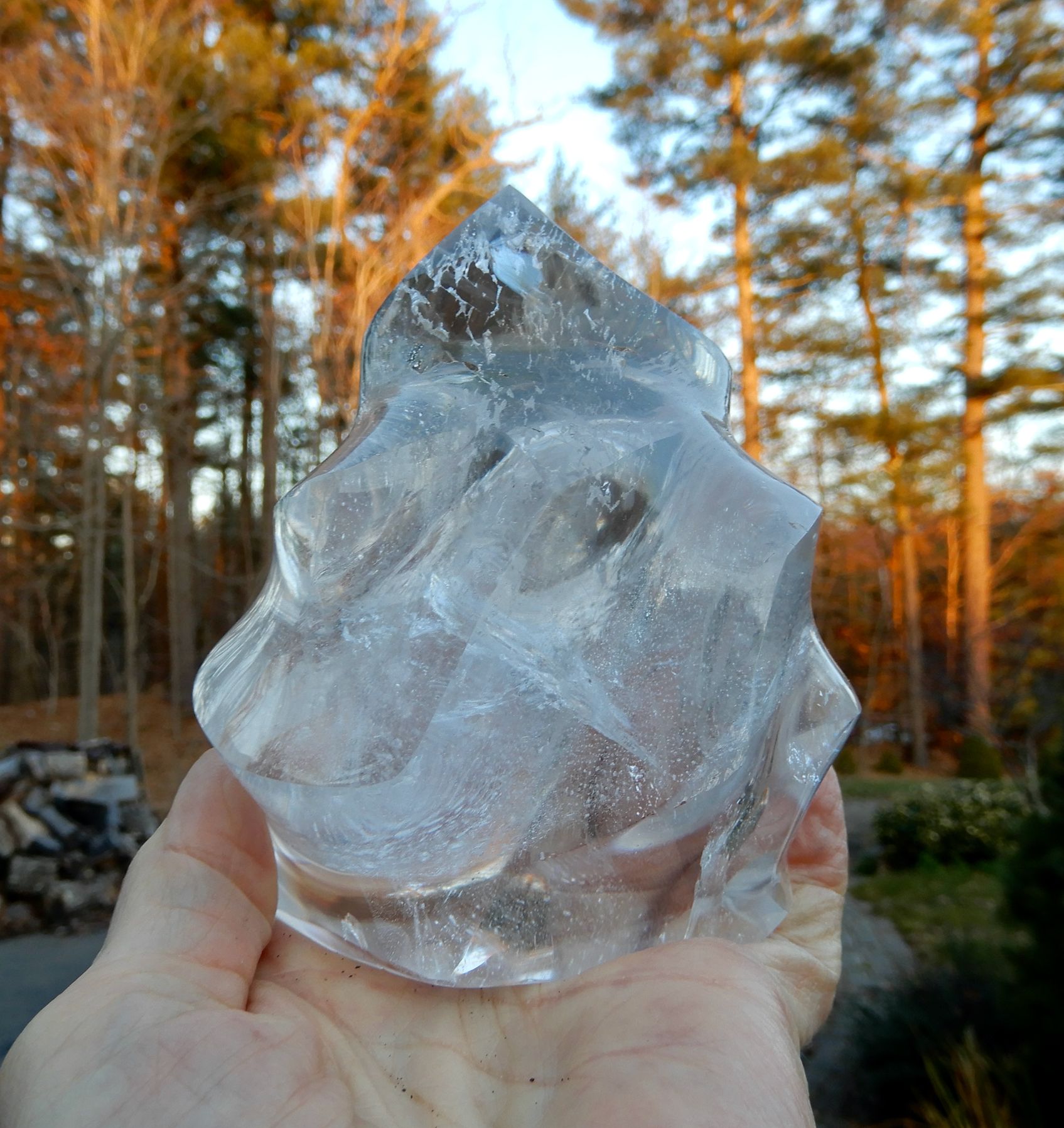 Clear Quartz Large Crystal Flame - MOON SOUL MAGIC