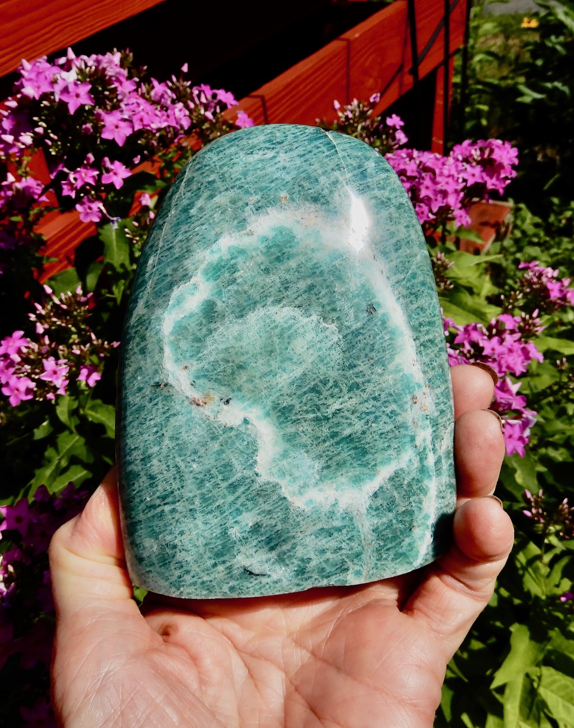 Amazonite Shimmery Standing Free Form - MOON SOUL MAGIC
